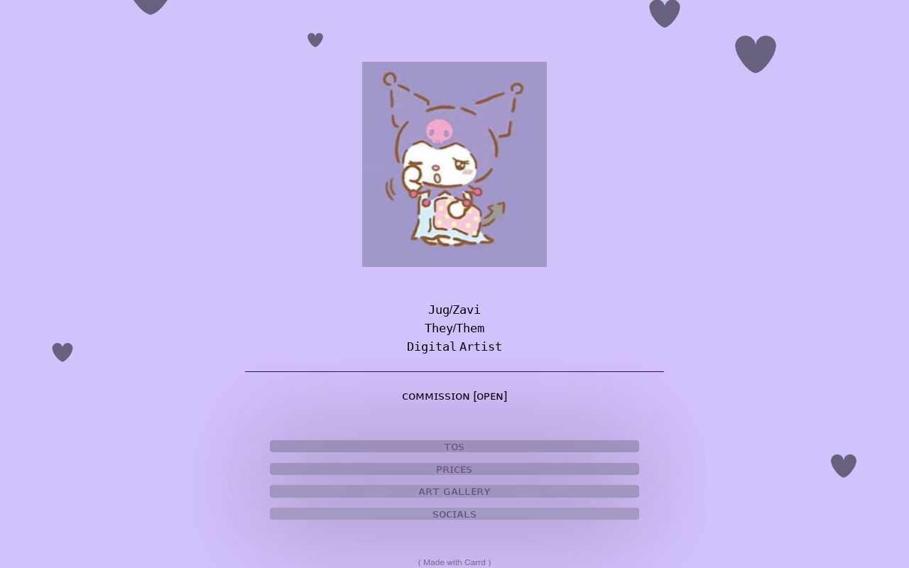 Jug's Commission Carrd